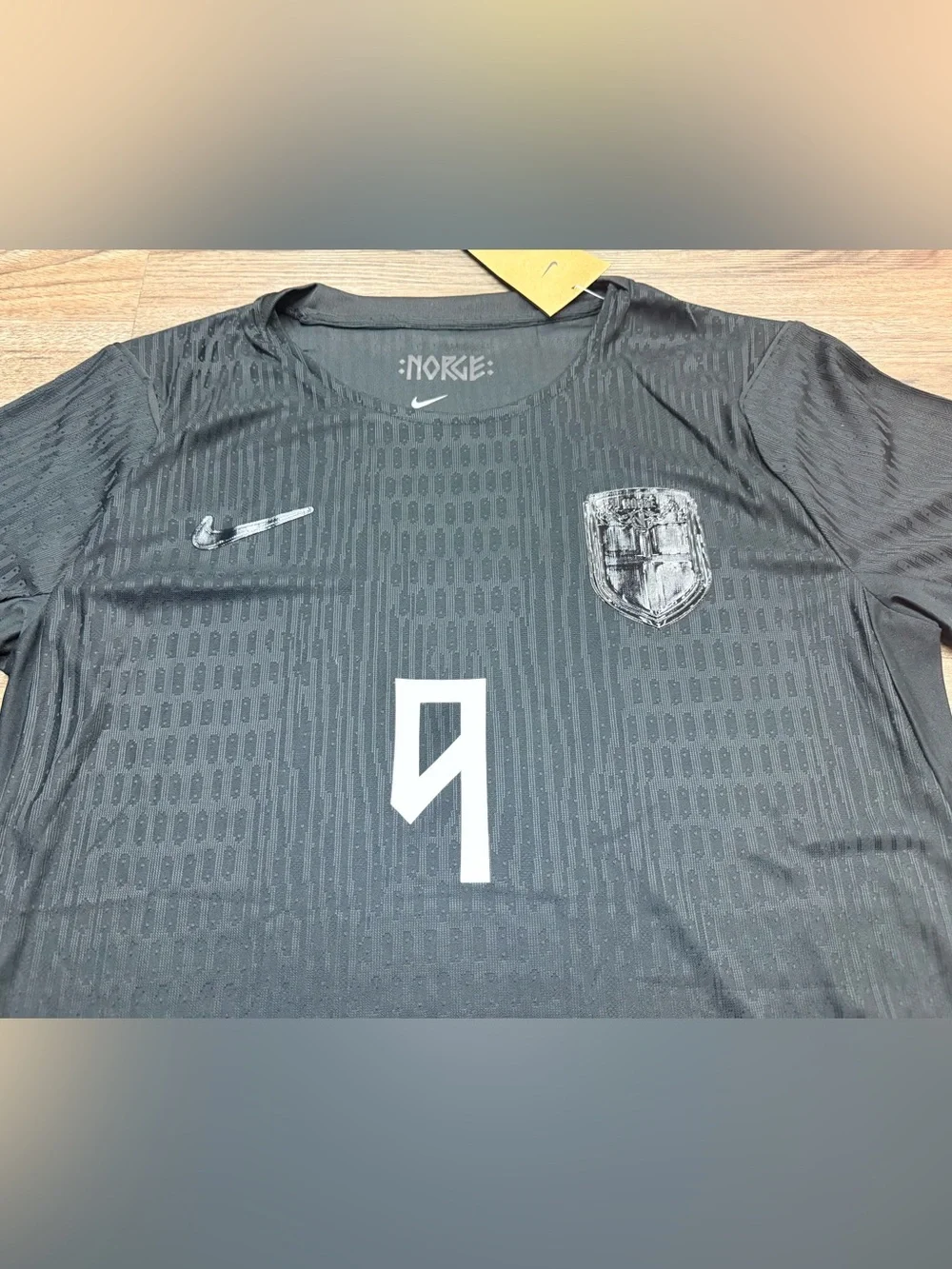 Nike | Shirts | Adult Haaland Jersey Norway 26 Away Black Kit Players ...